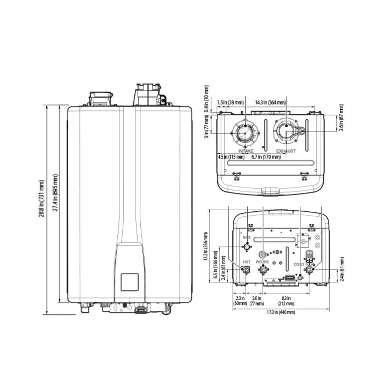 Navien NPE-240A2 High Efficiency Condensing Water Heater