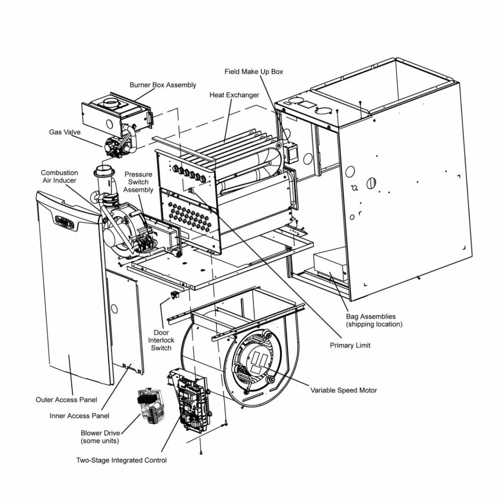 Buy Lennox Elite EL297UHV | EL297UH070XV36B | 97% AFUE | 66000 BTU | 3 Ton